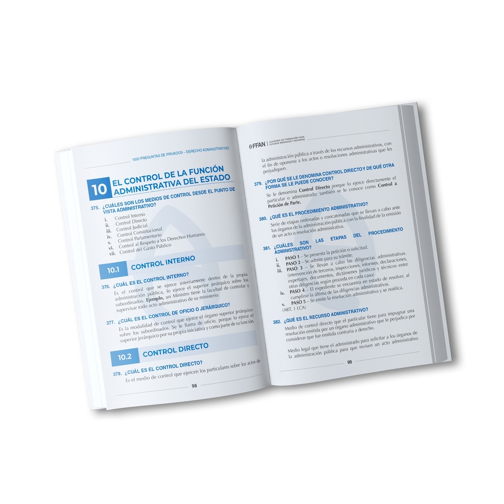 LIBRO 1000 PREGUNTAS DE PRIVADO DERECHO ADMINISTRATIVO (TERCERA EDICION) | Editorial Íntegros